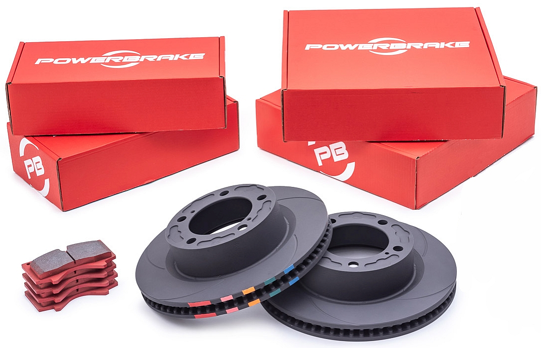 Powerbrake D-Line Front Brake Rotor & Pad Kit for 1990-1997 Toyota Lan ...
