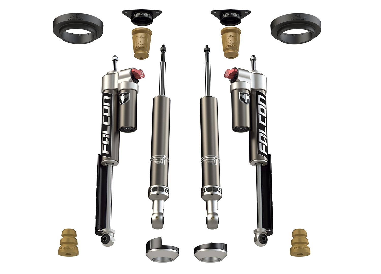 Falcon 2" Sport Tow/Haul Shock & Spacer Lift System for 2010-2024 Toyo ...