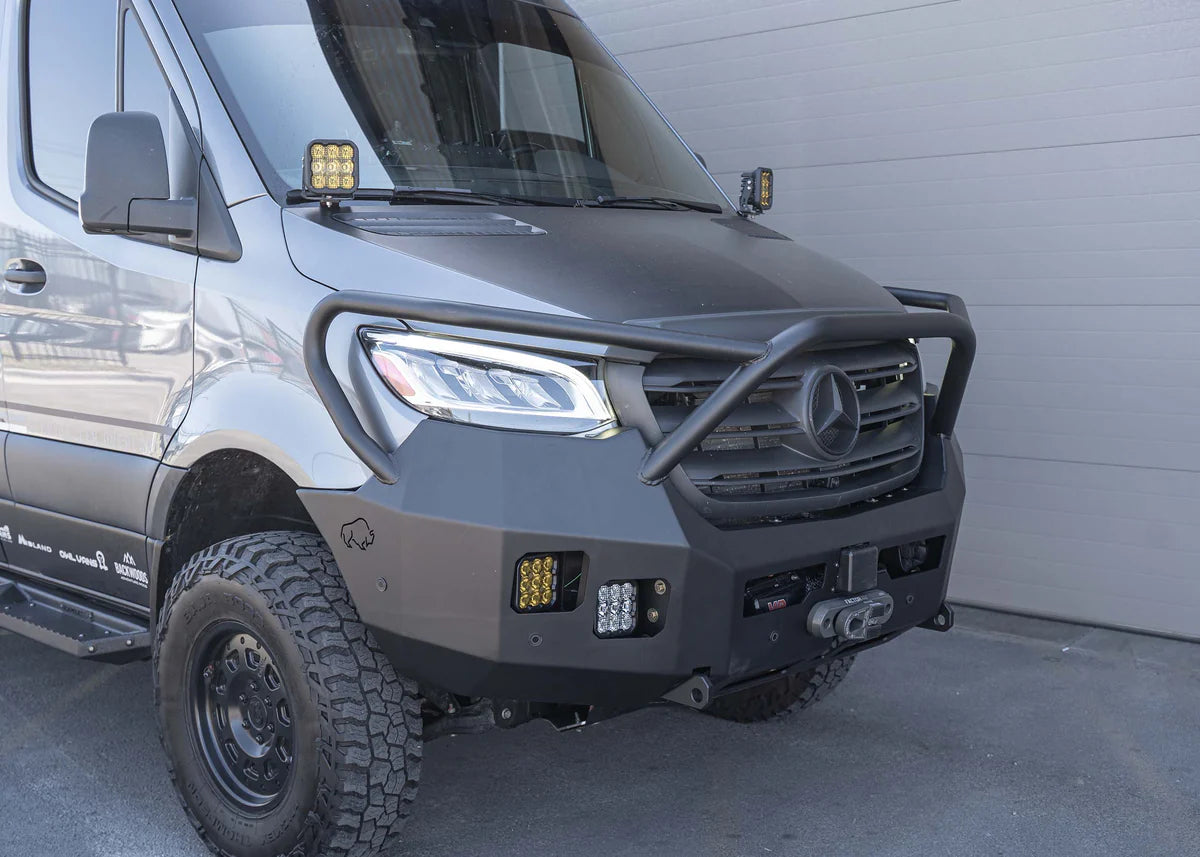 ROAMBUILT Full Guard Front Bumper for 2019+ Mercedes Sprinter Van ...